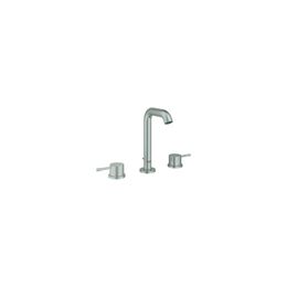 Grohe 3-Loch-Waschtischarmatur Essence 1/2", mit Ablaufgarnitur, supersteel (20296DC1)