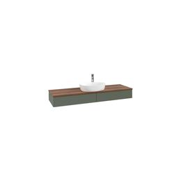 Villeroy & Boch V&B Waschtischunterschrank ohne Frontstruktur Antao 160x50cm, HL, WBP w. wal, lea gre. m Lac ; Villeroy & Boch (K14052HL)