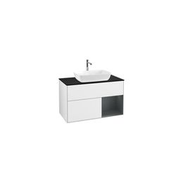 Villeroy & Boch V&B Waschtischunterschrank Wandbeleuchtung Finion 100, Pl bla m, Reg md m Lac, glo wh. Lac ; Villeroy & Boch (G782HGGF)