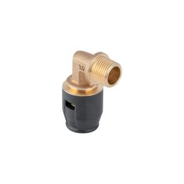 Geberit &Uuml;bergangsbogen PushFit d 20mmxR 1/2, 90Gr, m AG, Rotguss (651241001)