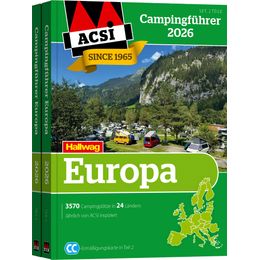 ACSI Campingführer Europa 2026 mit CampingCard Ermäßigungskarte Sprache Deutsch - Campingführer