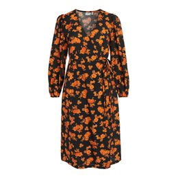 Vila Kleid 'Figen' Damen Gr&ouml;&szlig;e 44 orange / schwarz Winterkleid