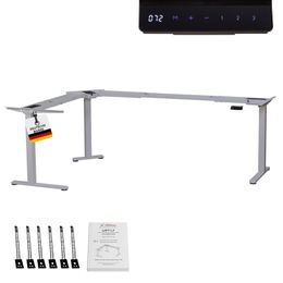ALBATROS LIFT L7S Gestell für Eckschreibtisch Höhenverstellbar Elektrisch silber - Winkelschreibtisch Memoryfunktion- Schreibtischgestell Höhenverstellbar und Stufenlos