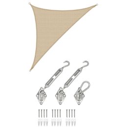 AMANKA 4,2x4,2x6 Sonnensegel Dreieckig Atmungsaktiv - Dreieck Segel mit Befestigung