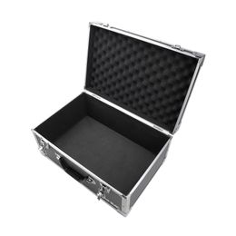 HMF 18441-02 Aufbewahrungskoffer, Transportkoffer Aluminiumrahmen, 48 x 32 x 22,5 cm, Schwarz