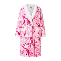 Ulla Popken Long Bathrobe female Pink size 46-48