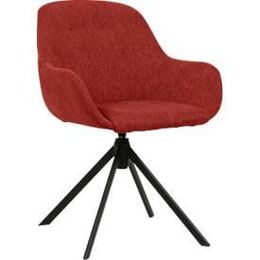 meet by Paperflow Drehsessel SIRA, Polyurethaneschaum, bis 120 kg, Stahl & Polyester, schwarz & rot