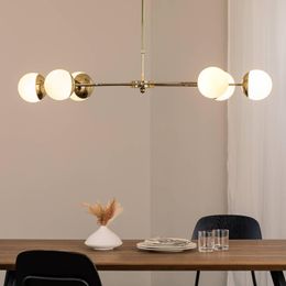 Jupiter Hängeleuchte Trento, schwarz, Glas, 6-flammig, G9
