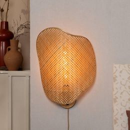 GOOD & MOJO Wandlampe Kinabalu, natur, 50 cm, Bambus Stecker