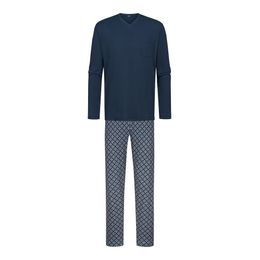 Mey Pyjama Herren Gr&ouml;&szlig;e XXL hellblau / dunkelblau / rosa