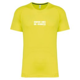 F4NT4STIC Shirt 'Sports Comfort Zones Are Overrated' female Yellow size XL