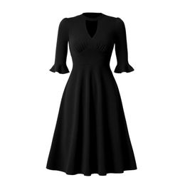 Goddiva Midikleid Damen Gr&ouml;&szlig;e 46 schwarz Winterkleid
