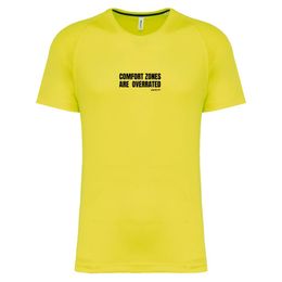 F4NT4STIC Shirt 'Sports Comfort Zones Are Overrated' female Yellow size M