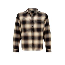 Deeluxe Hemd 'Braga' Herren Größe XL beige / dunkelbraun / schwarz