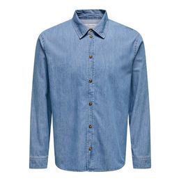 Only & Sons Only & Sons Hemd 'SEAN' Herren Gr&ouml;&szlig;e L blau