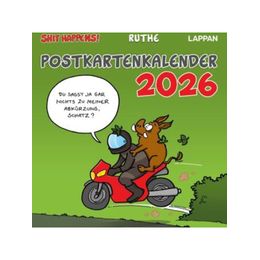LAPPAN Kalender - Shit happens! Postkartenkalender 2026 | Gr.: onesize