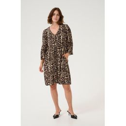 Kaffe Kleid in Beige/ Schwarz/ Braun | Gr.: 34