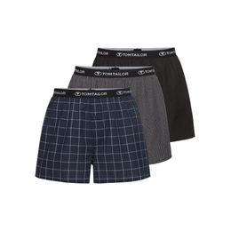 Tom Tailor Boxershort 3Er Pack Clubhouse in schwarz-dunkel-Karo | Gr.: XL