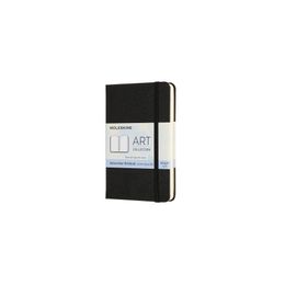 Moleskine Aquarell Notizbuch mit festem Einband - 200g-Aquarellpapier in Schwarz | Gr.: L (13 x 21 cm)