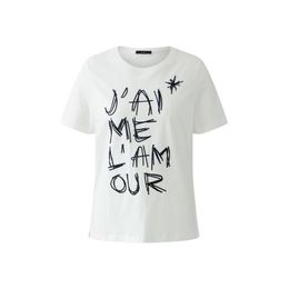 Oui T-Shirt in white blue | Gr.: 40