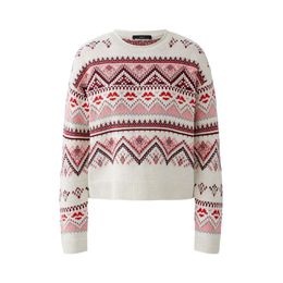 Oui Pullover in white red | Gr.: 42