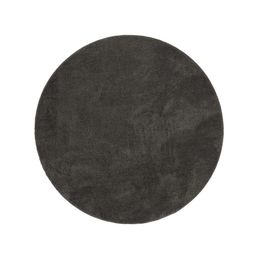 Pergamon Super Soft Kinder Hochflor Teppich Silky Kids Rund in Anthrazit | Gr.: 200x200 cm