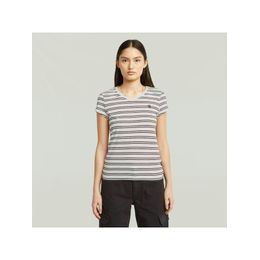 G-Star Raw T-Shirt in milk-maroon double stripe | Gr.: L
