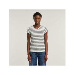 G-Star Raw T-Shirt in milk-dk black double stripe | Gr.: XL