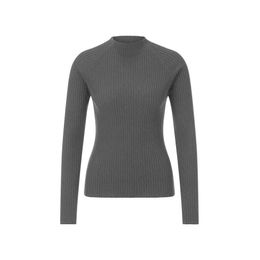 Rich & Royal Rich & Royal Rib Mock-neck Strickpullover in Grey Melange | Gr.: XL
