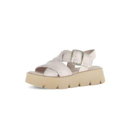 Gabor Plateau Sandalen in creme | Gr.: 39