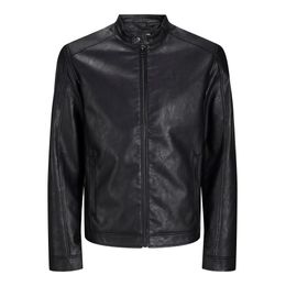 Jack & Jones Plus JACK & JONES PLUS Kunstlederjacke in Black | Gr.: 5XL