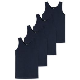 Schiesser Unterhemd / Tanktop Teens Boys 95/5 Organic Cotton in Nachtblau | Gr.: 152