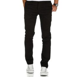 REPUBLIX Slim Chino SERGINO in Schwarz | Gr.: W34/L34