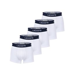 Lacoste Boxershort 5er Pack in Wei&szlig; | Gr.: S