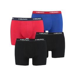 Head Boxershorts Basic Boxer 4P in Schwarz/Rot/Blau | Gr.: M