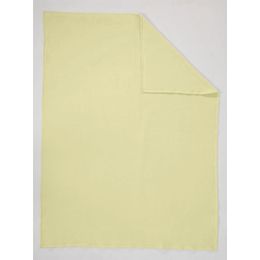 Wohndecke Biederlack Gr. 3, grün (lindgrün), B:100cm L:150cm, 58% Baumwolle, 35% Polyacryl, 7% Polyester, Wohndecken