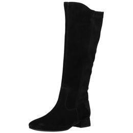 Stiefel Gabor "Gabor Stiefel Veloursleder/Microfaser", Damen, Gr. 38, schwarz, Microfaser, Veloursleder, Schuhe Stiefel