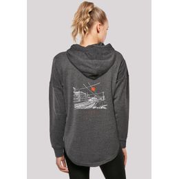 Kapuzenpullover F4NT4STIC "Oversize Escape Discover the World Town", Damen, Gr. S, charcoal, Obermaterial: 100% Baumwolle, oversize, Pullover Kapuzenpullover, Premium Qualit&auml;t, ESCAPE Collection