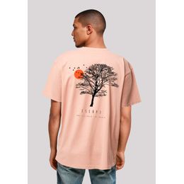 T-Shirt F4NT4STIC "Oversize Escape Discover the World Tree Birds", Herren, Gr. L, amber, Obermaterial: 100% Baumwolle, oversize, Rundhals, ohne B&uuml;ndchen, Shirts T-Shirt, Premium Qualit&auml;t, ESCAPE Collection