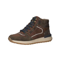 Schn&uuml;rstiefelette Mustang Shoes "Mustang Shoes Stiefelette Lederimitat/Textil", Damen, Gr. 41, braun, Lederimitat, Textil, Schuhe Schn&uuml;rstiefelette