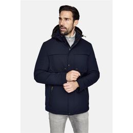Outdoorjacke NEW CANADIAN "CO-3", Herren, Gr. 29, blau (dunkelblau), 100% Polyester, unifarben, normal, ohne Ausschnitt, Jacken Outdoorjacke, mit Fleece-Einsatz am Innenkragen