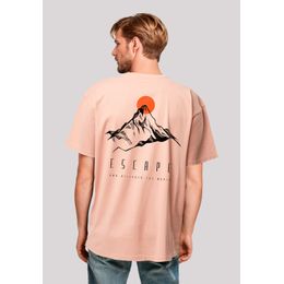 T-Shirt F4NT4STIC "Oversize Escape Discover the World Mountain", Herren, Gr. L, amber, Obermaterial: 100% Baumwolle, oversize, Rundhals, ohne B&uuml;ndchen, Shirts T-Shirt, Premium Qualit&auml;t, ESCAPE Collection