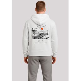Kapuzenpullover F4NT4STIC "Escape Discover the World Town Train Station", Herren, Gr. XS, weiß (off, weiß), Obermaterial: 80% Baumwolle, 20% Polyester, relaxed fit, Pullover, Premium Qualität, ESCAPE Collection