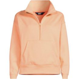 LANDS' END Sweatshirt SERIOUS SWEATS mit Rei&szlig;verschluss, Damen,  Orange, Baumwoll-Mischung/Polyester-Mischung, by Lands' End
