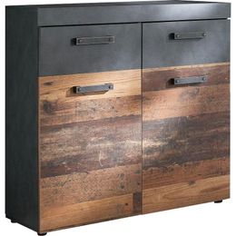Inosign Schuhschrank &raquo;Ilana&laquo; Schuhschrank f&uuml;r 16 Paar Schuhe - (B/T/H) 90/34/89 cm Graphit Grau Matera Schuhschrank, mit Breite 90 cm, 34 cm Tiefe,...