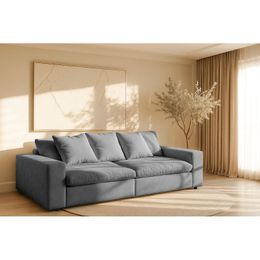 Andas Big-Sofa »Venslev« Lounge-Sofa, mit extra tiefer Sitzfläche und losen Kissen gray 0