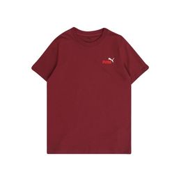 Puma T-Shirt 'ESS No. 1' Jungen Gr&ouml;&szlig;e 116 rot / bordeaux / wei&szlig;