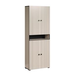 Welltime Hochschrank »Amrum« Badezimmerschrank mit und ohne Schublade - (B/T/H) 40-70/31/186 cm Hellgrau