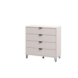 Inosign Sideboard »Lucca Schubkastenkommde, Farbe: Cashmere, 93x40x90, 5cm« 4 Schubladen mit Glasfront, FSC -zertifizierter Holzwerkstoff Kaschmir