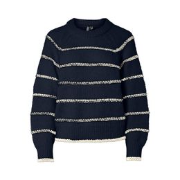 Pieces Damen Pieces Strickpullover &raquo;PCNELIA LS O-NECK KNIT NOOS BC&laquo; blau XXL